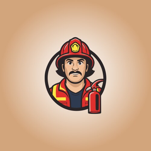 Logo firefighter Royalty Free Vector Image - VectorStock