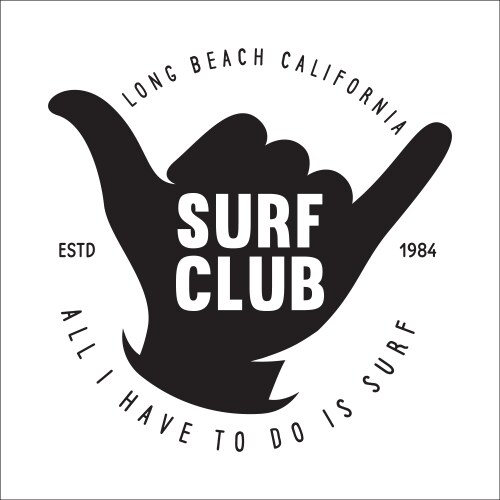 Vintage surfing emblems for web design or print Vector Image