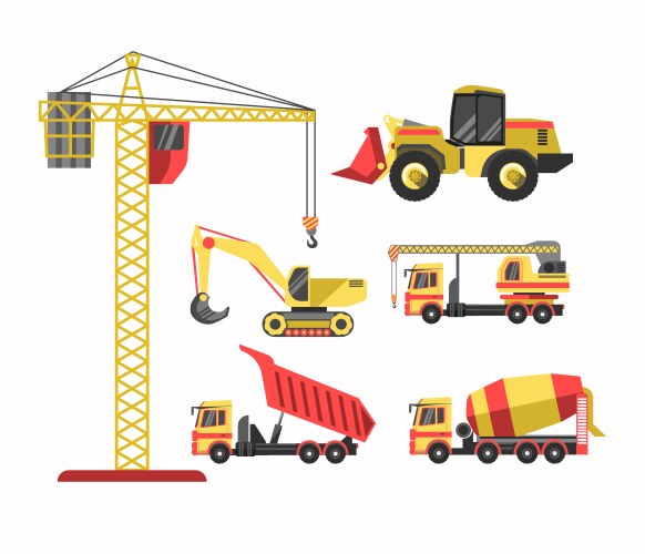 Construction machinery Royalty Free Vector Image