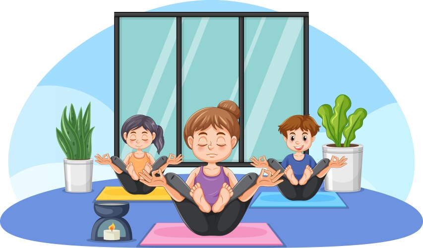 Yoga Clipart Kids Vector Images (over 570)