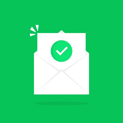 Cartoon email inbox with yellow envelope Vector Image