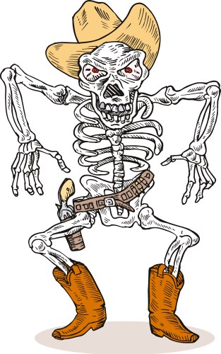 Skeleton is performing beatbox music Royalty Free Vector