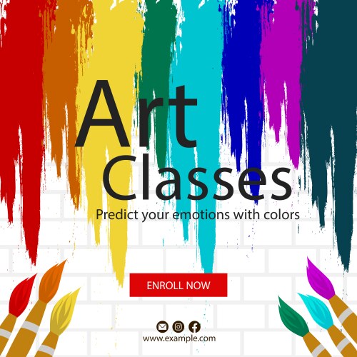 Banner design of art is not what you see template Vector Image