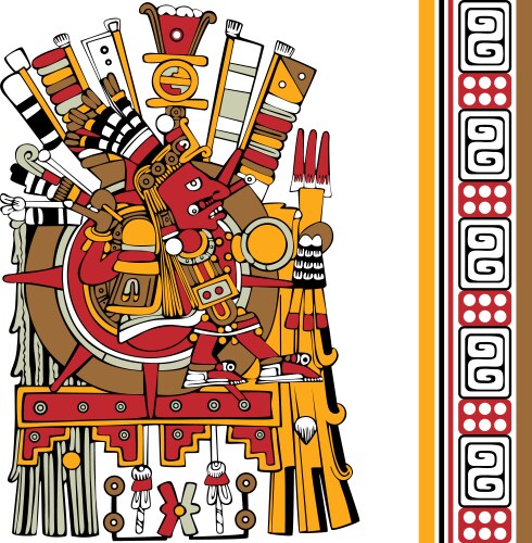 Aztec gods Royalty Free Vector Image - VectorStock