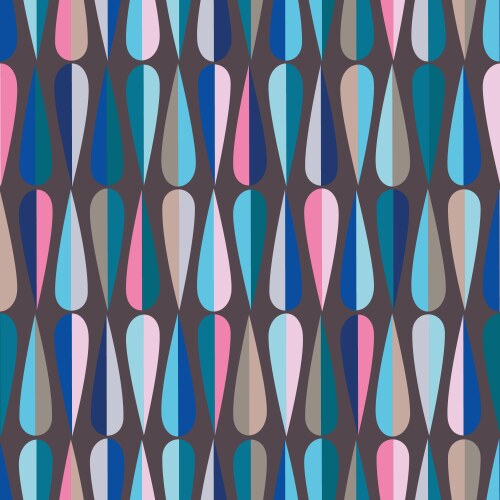 Mid century modern pattern geometric shapes Vector Image