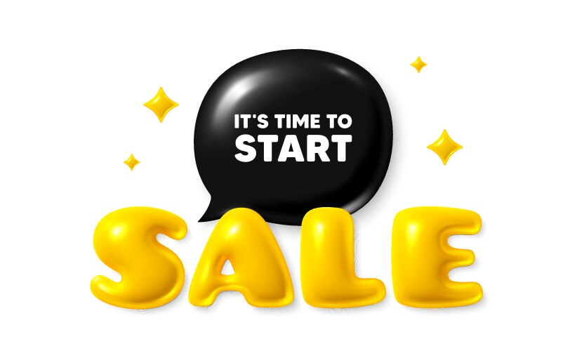 It is time to start symbol special offer sign Vector Image