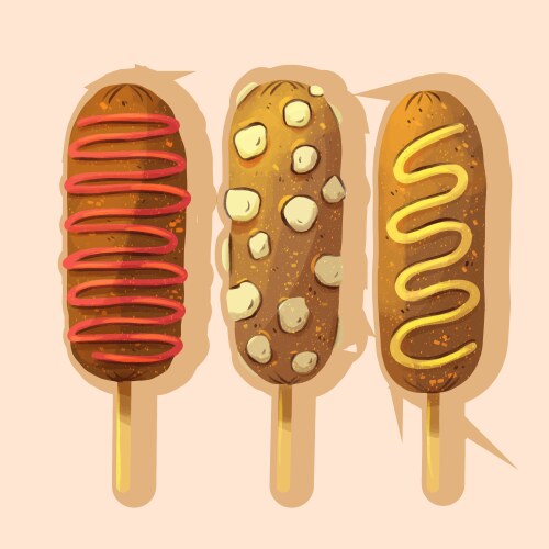 Cartoon Corn Dog Vector Images (over 740)