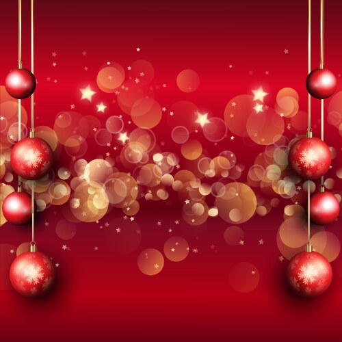 Background with purple christmas balls Royalty Free Vector