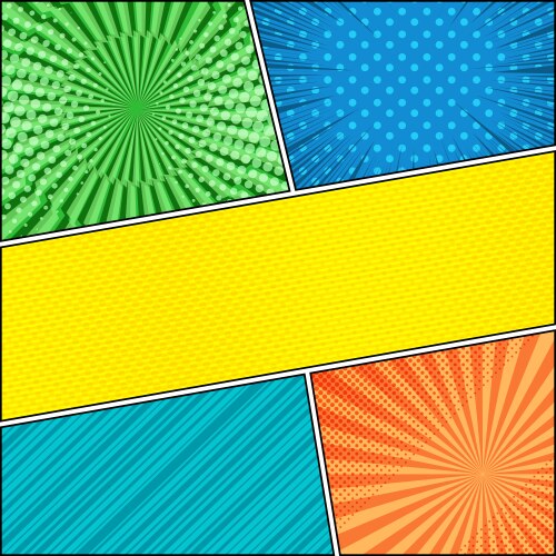 Comic bright composition Royalty Free Vector Image