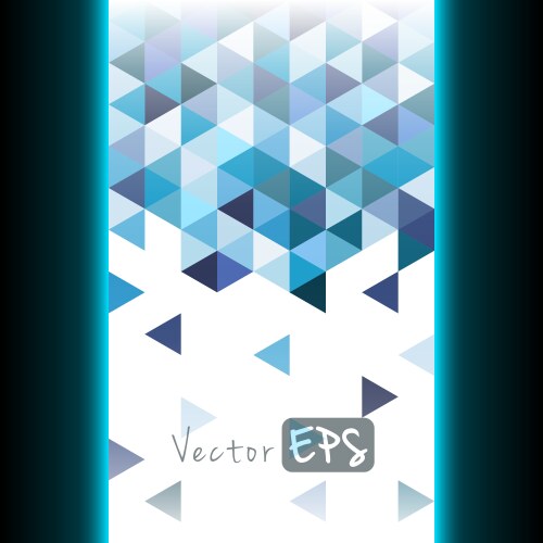 Geometric mosaic pattern from blue triangle Vector Image
