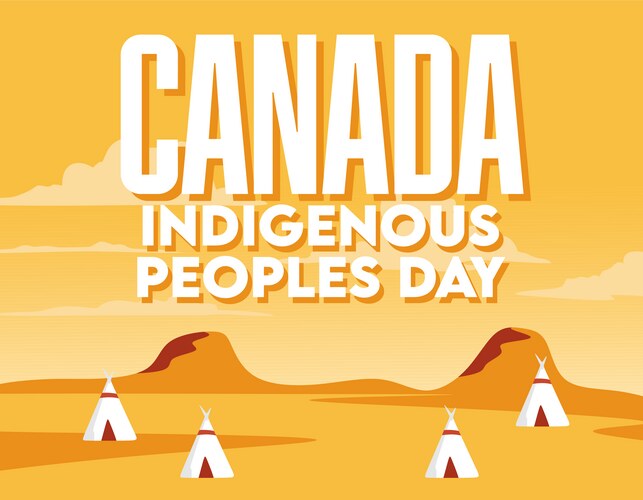 Happy canada indigenous peoples day for all Vector Image