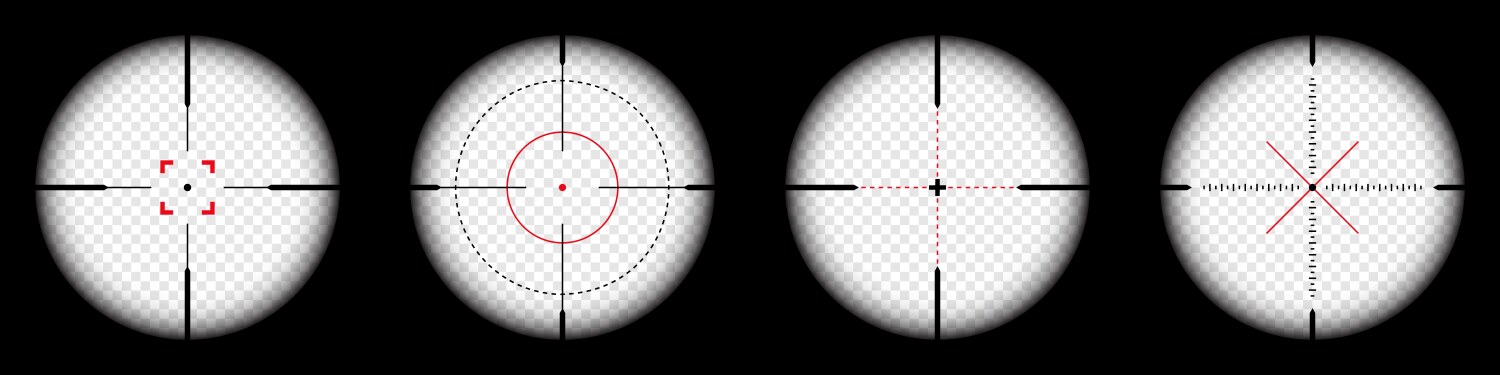 Realistic sniper sight thermal imager Royalty Free Vector