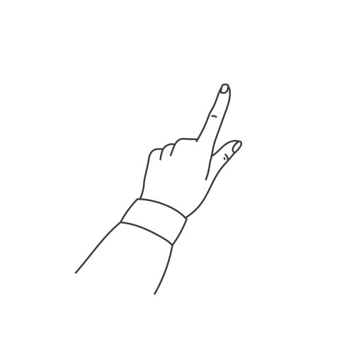 Female hands hand gestures index finger points Vector Image
