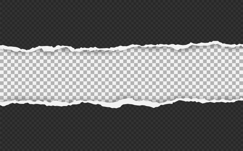 Torn a half sheet of transparent paper Royalty Free Vector