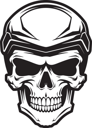 Skull sentry logo with in helmet helmherald Vector Image