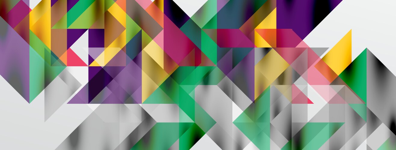 Tech minimal overlapping triangle shapes elements Vector Image