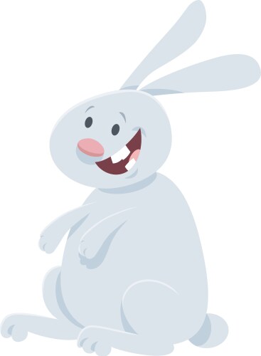 Funny gray rabbit cartoon Royalty Free Vector Image