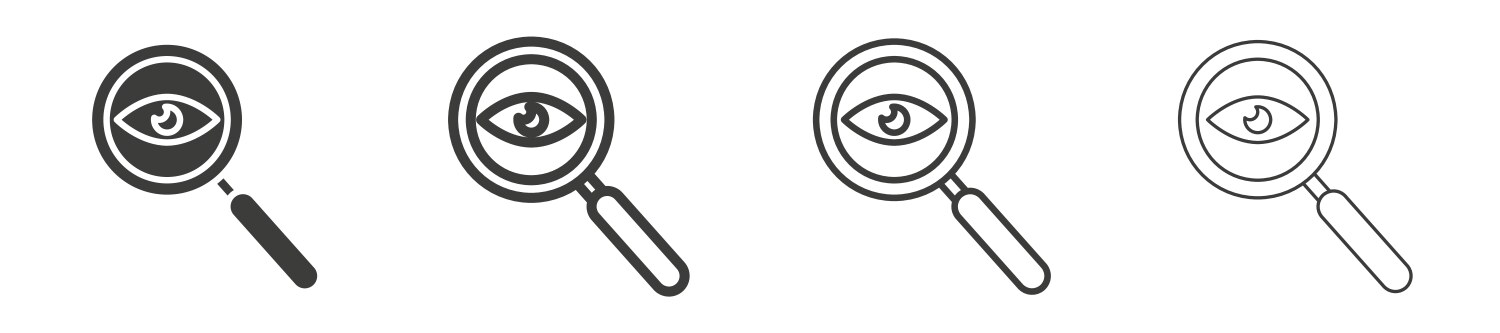 Investigation icon set on white background Vector Image