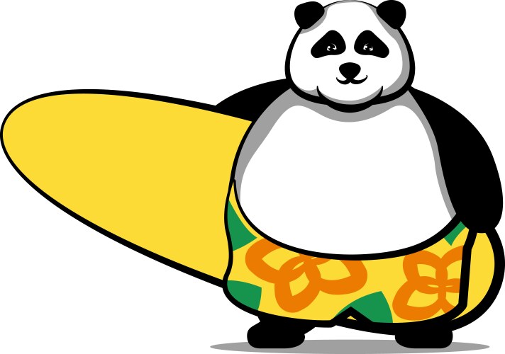 Mickyrawjecky panda 006 Royalty Free Vector Image