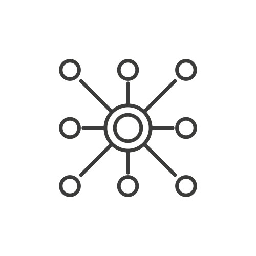 Multichannel line icon isolated on white Vector Image