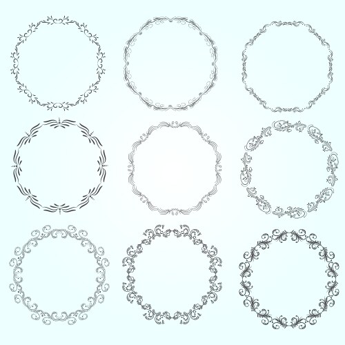 Round shape border Royalty Free Vector Image - VectorStock