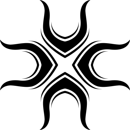 Black tribal sun tattoo sonnenrad symbol Vector Image