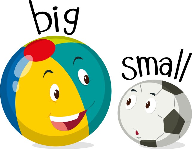 Big and small Royalty Free Vector Image - VectorStock