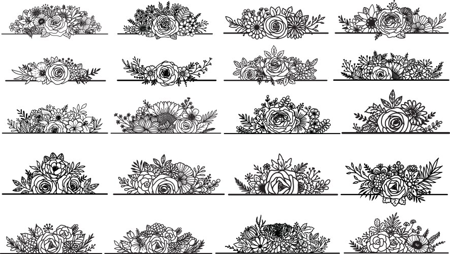 Floral Dividers Vector Images (over 18,000)