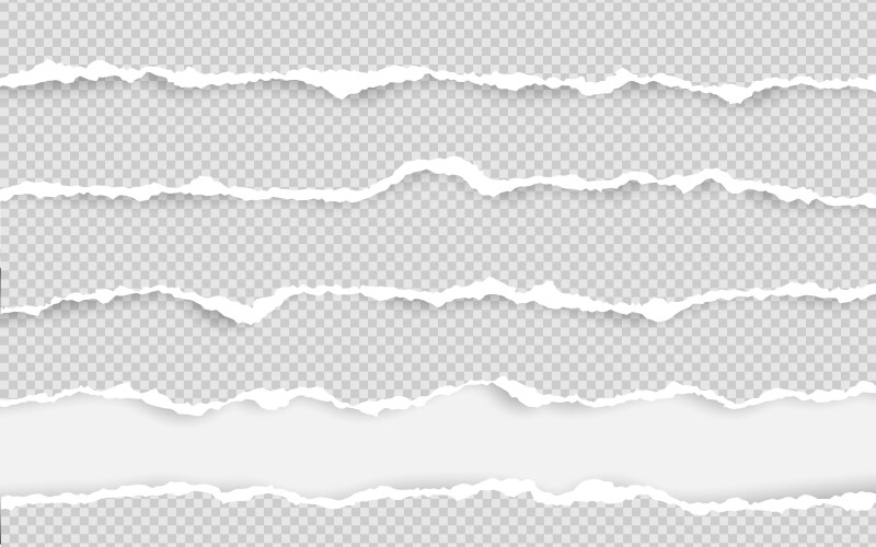 Torn a half sheet of transparent paper Royalty Free Vector