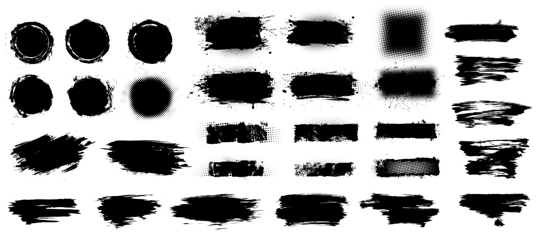 Brush strokes set 4 Royalty Free Vector Image - VectorStock