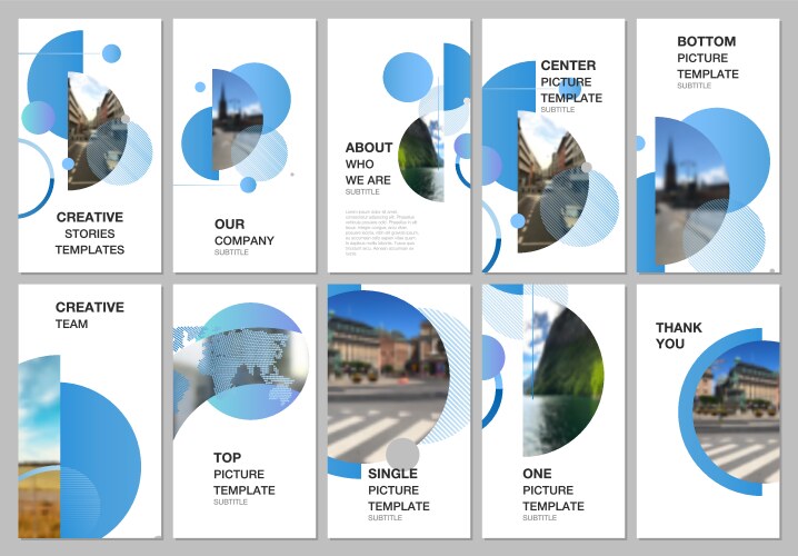 Social networks stories design vertical banner Vector Image