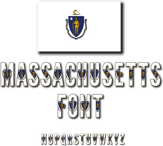 Usa state font Royalty Free Vector Image - VectorStock