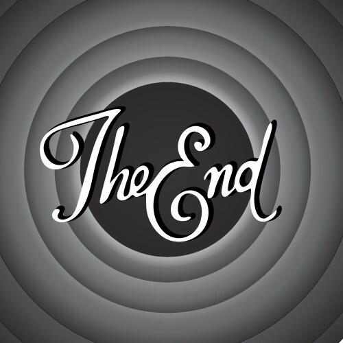 Movie ending screen background Royalty Free Vector Image