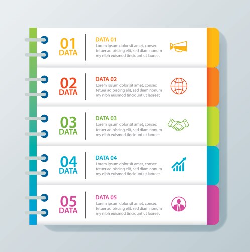 Modern tab index infographic options template Vector Image