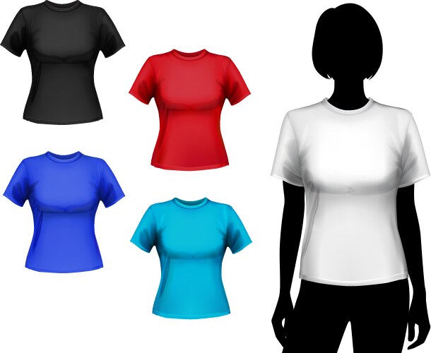 Women T-Shirt Template Vector Images (over 5,000)
