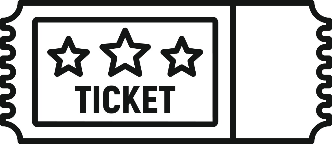 Journey ticket icon outline purchase Royalty Free Vector