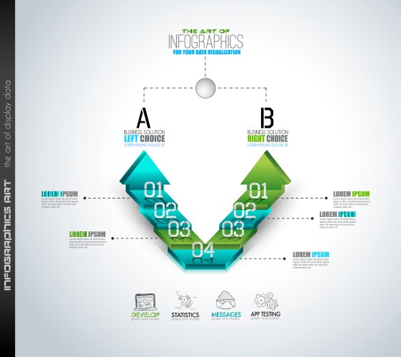 Clean infographic layout template for data Vector Image