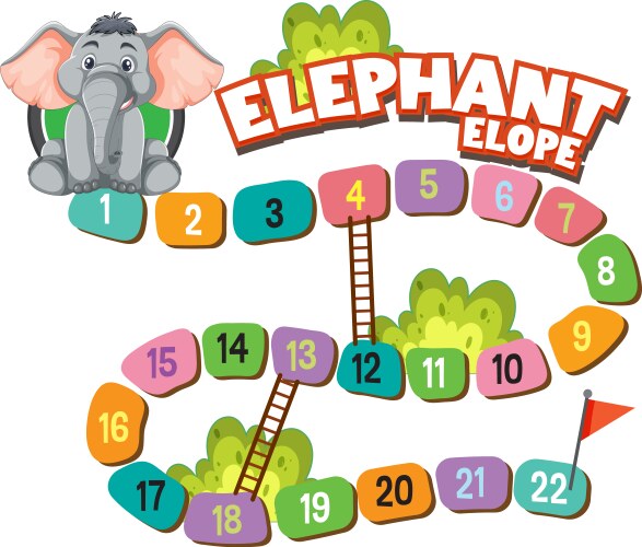 Simple board game template Royalty Free Vector Image