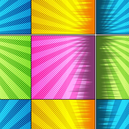 Comic bright composition Royalty Free Vector Image