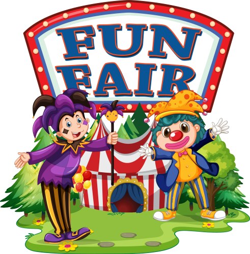 Colorful clown face with a big smile Royalty Free Vector