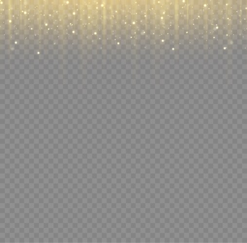 Light vertical gold line dust flying falling rain Vector Image