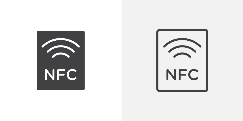 Nfc icon set Royalty Free Vector Image - VectorStock