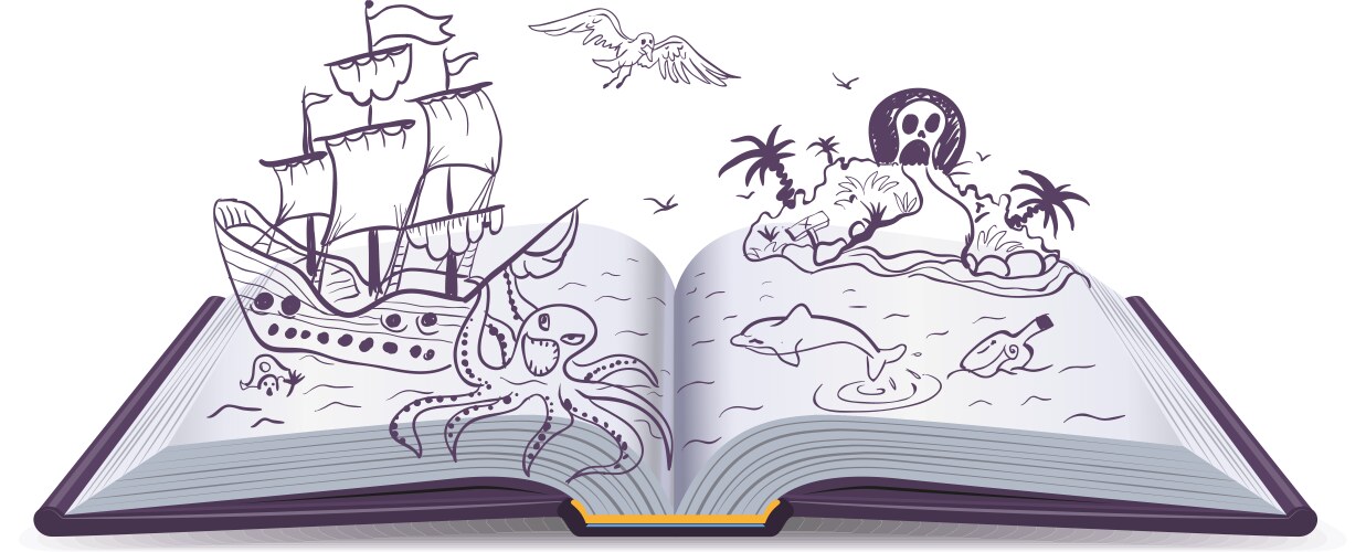 Old book Royalty Free Vector Image - VectorStock