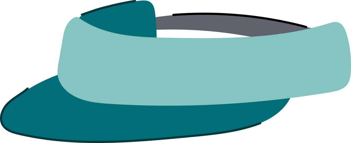 Visor cap set cartoon Royalty Free Vector Image