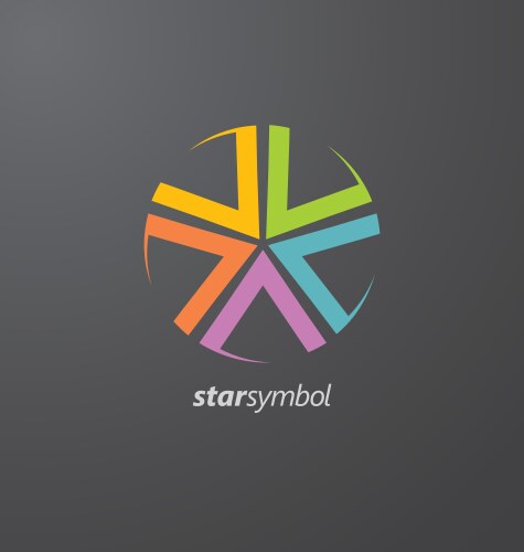 Star round business gold logo Royalty Free Vector Image