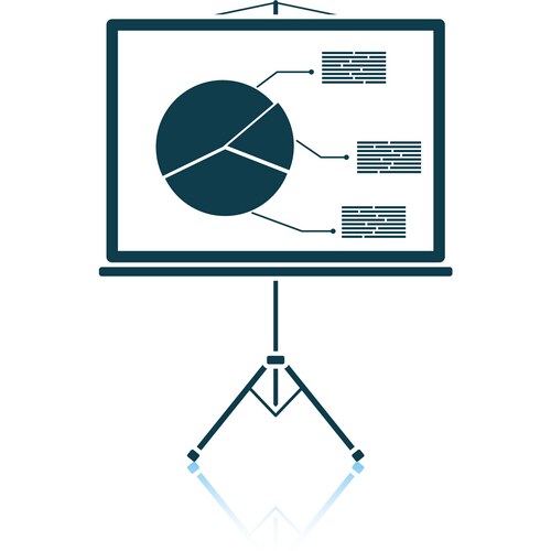 Presentation outline icon start-up Royalty Free Vector Image