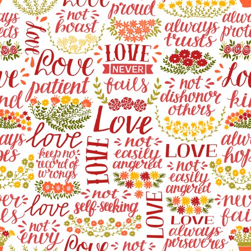 Seamless pattern with hand lettering Royalty Free Vector