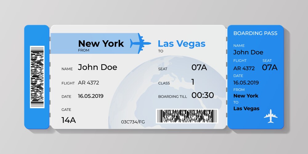 Blank Plane Ticket Vector Images (over 1,800)