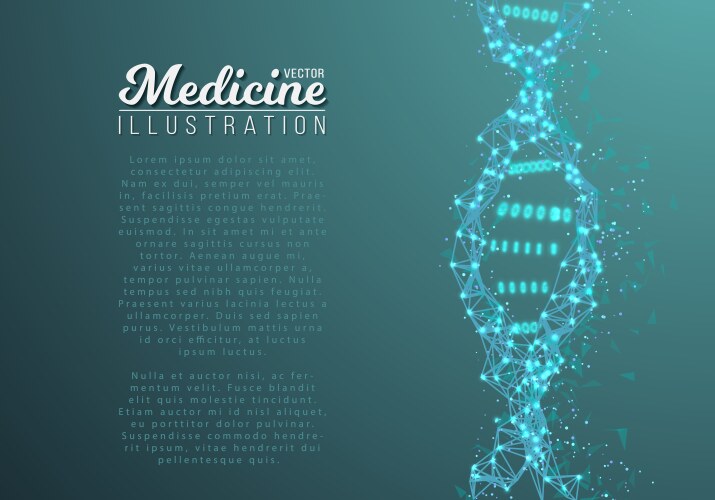 Dna for science infographics Royalty Free Vector Image