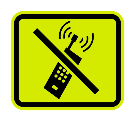 Symbol do not use the phone Royalty Free Vector Image